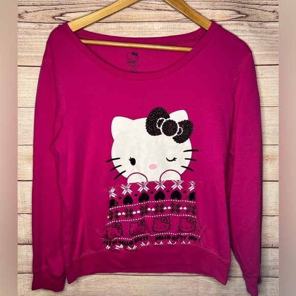 Hello Kitty | Sweaters | Hello Kitty Sanrio Pink Black Sparkle Junior ...